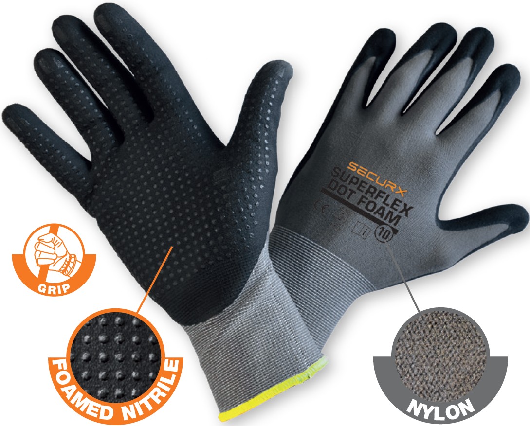 Gant nitrile avec grip